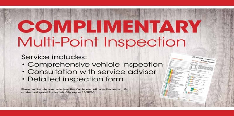 November 2016 Complimentary Multi-Point Inspection Regional Special ...