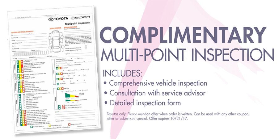 October Multi-Point Inspection | Northeast Pennsylvania Toyota Dealers ...