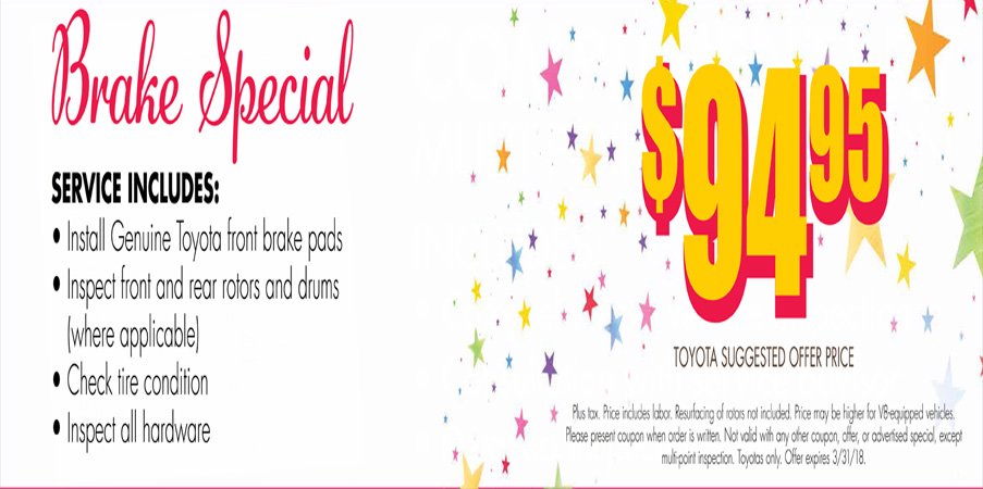 March Brake Coupon | Northeast Pennsylvania Toyota Dealers Service