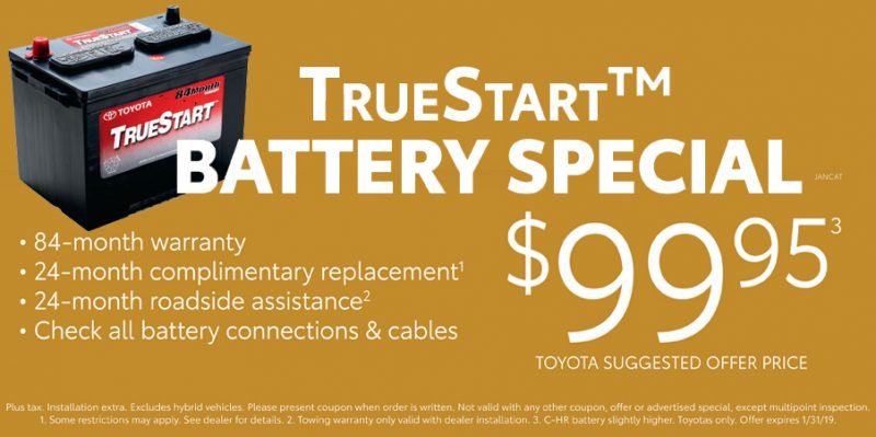 January TrueStart Battery | Northeast Pennsylvania Toyota Dealers Service