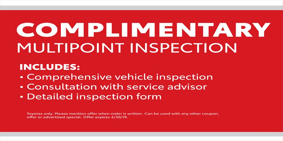 April Multi-Point Inspection | Northeast Pennsylvania Toyota Dealers ...